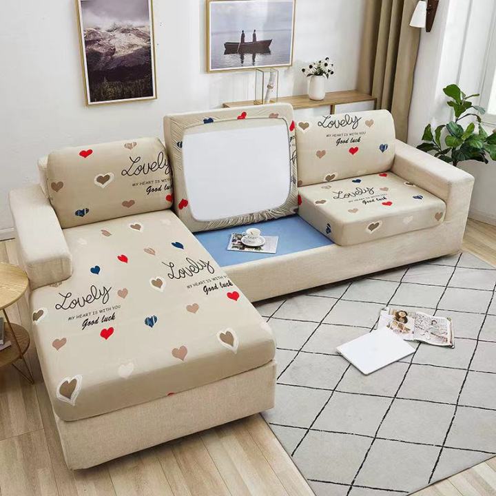 Sofa Cushion Cover 1/2/3/4 Seater Size Sofa Set Cover Half Pack Sofa ...