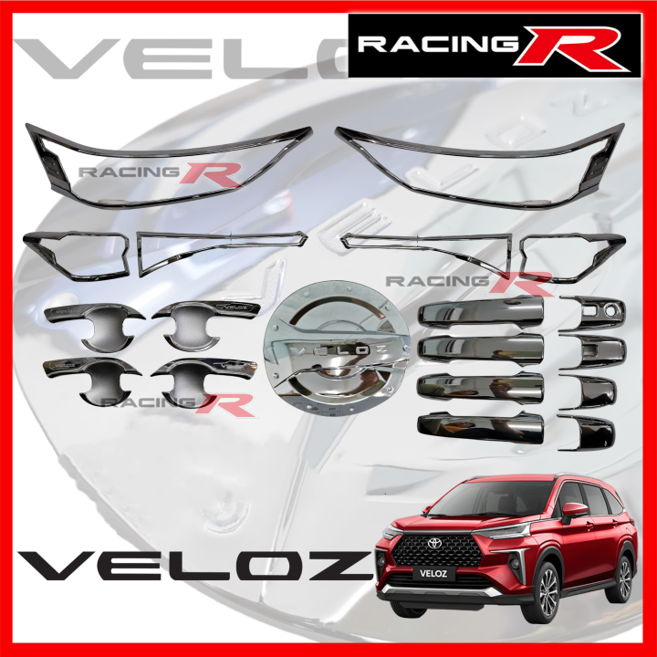 Toyota Veloz 2022 to 2025 Garnish Cover Combo Set Matte Black / Chrome ...