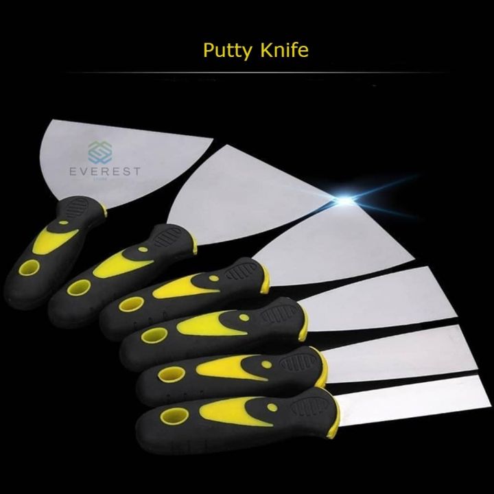 Stainless Steel Paintscraper putty scraper spatula Rubber Handle ...