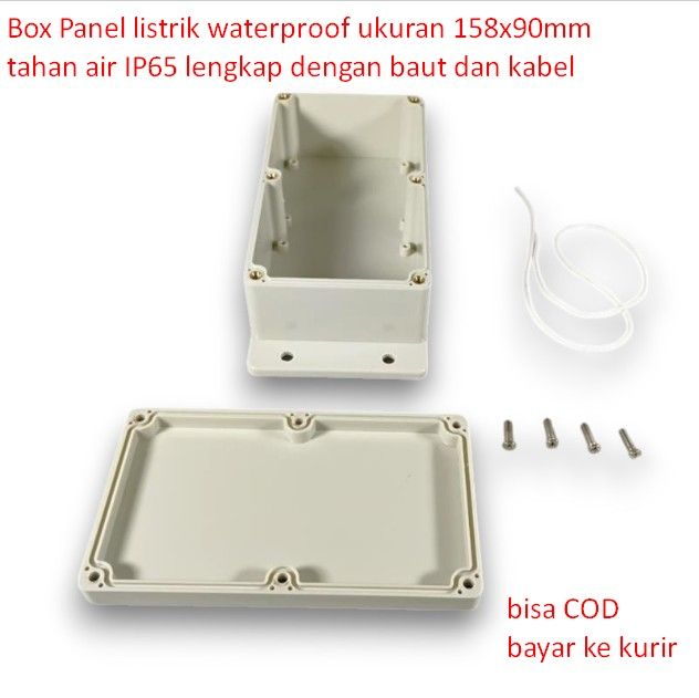Box Panel listrik waterproof ukuran 158x90mm tahan air IP65 lengkap ...