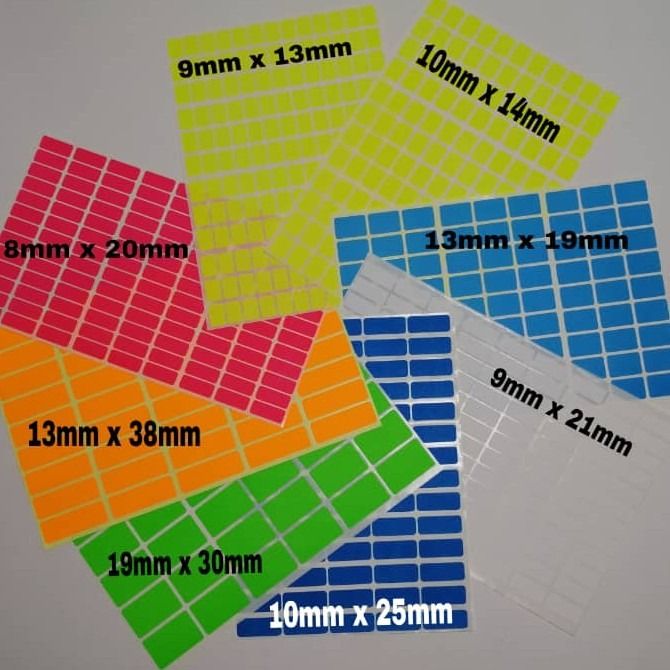 Astar Square Self Adhesive Colour Label Sticker ( 10's / pkt ) [Part1/3 ...