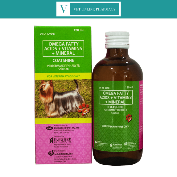Coatshine Syrup 120ml (Coat and Skin Vitamins) for Dogs and Cats ...