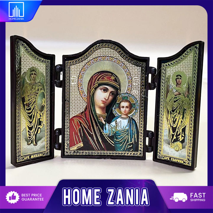 Home Zania Random Design Religious Plastic Ornament Frame with Window ...