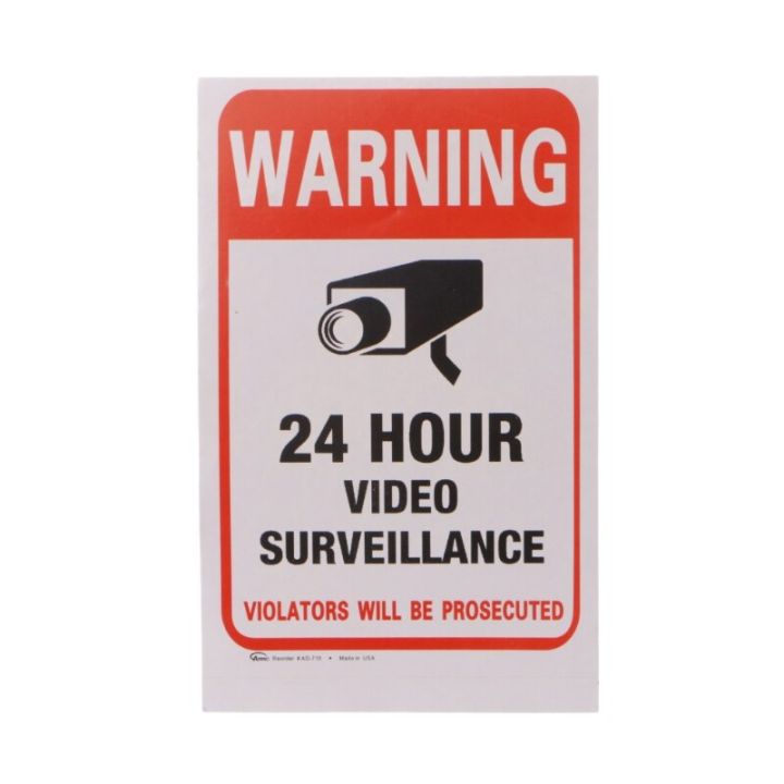 10pcs/lot Waterproof PVC CCTV Video Surveillance Security Sticker ...