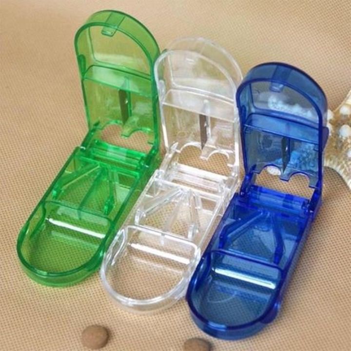 [Portable Medicine Cutter Pill Cutter Box Tablet Splitter Storage Case ...