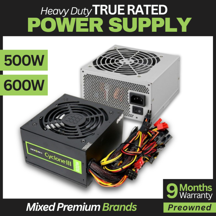 Power Supply 500W / 600W / 700W True Rated PSU with GPU Cable / PSU for PC Computer | Lazada PH