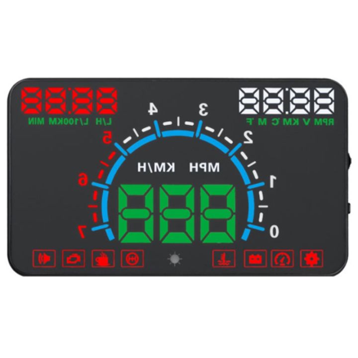 Car Monitor E350 HUD Car Head Up Display Screen Plug And Play Overspeed ...