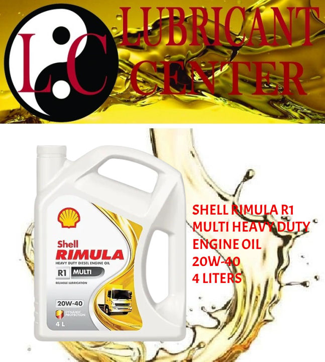 SHELL RIMULA R1 MULTI HEAVY DUTY ENGINE OIL 20W-40 4 LITERS | Lazada PH