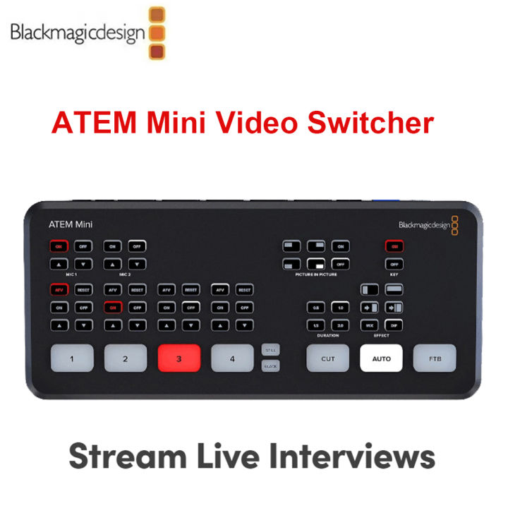 Blackmagic Design ATEM Mini Video Switcher ATEM Mini Pro Live Streaming ...