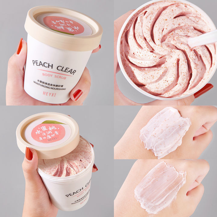 HEYXI Peach Scrub to Remove Dead skin Body Scrub Exfoliate 200g | Lazada