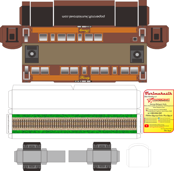 Pola Kertas Papercraft Kereta Wisata Priority | Lazada Indonesia