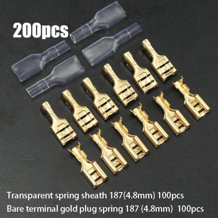 【100 SET TERMINAL 3555】Terminal Kabel Female Gepeng Besar 4.8mm - Skun ...