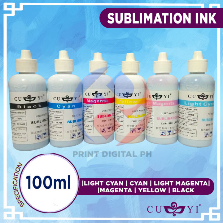 Print Digital CUYI 100ml Sublimation Ink (C , M , Y , K , LC , LM ...