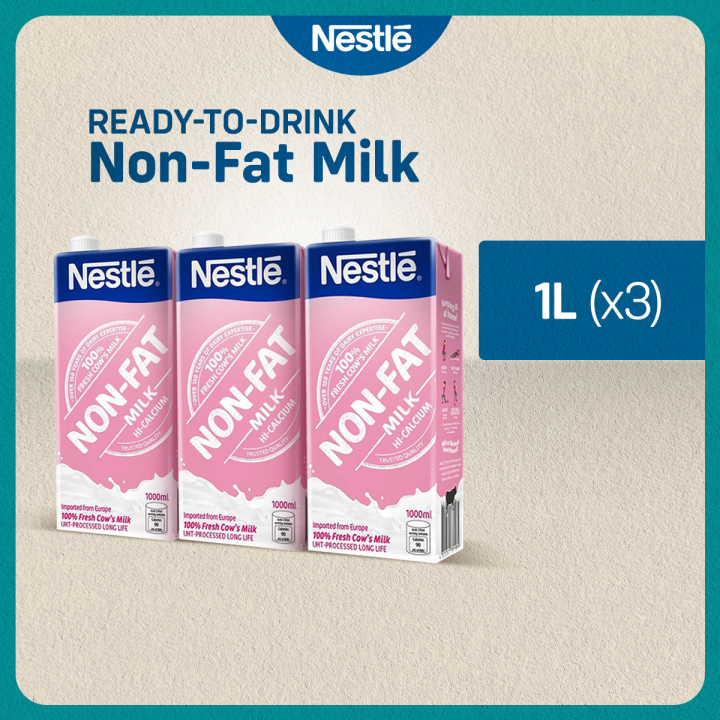 NESTLÉ Non Fat Milk 1L Hi-Calcium - Pack of 3 | Lazada PH