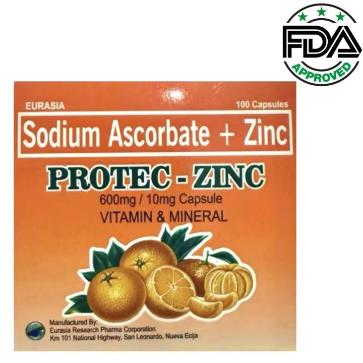 PROTEC ZINC ( 100 Capsules ) *NEW STOCKS* (Sodium Ascorbate + Zinc ...