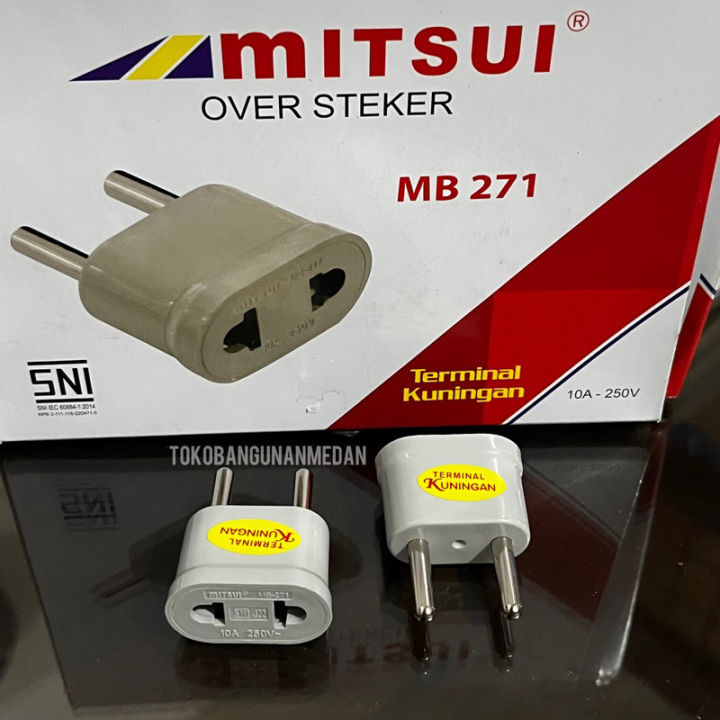 OVER STEKER MITSUI MB 271 / SAMBUNGAN COK COLOKAN JANTAN Travel Adaptor ...
