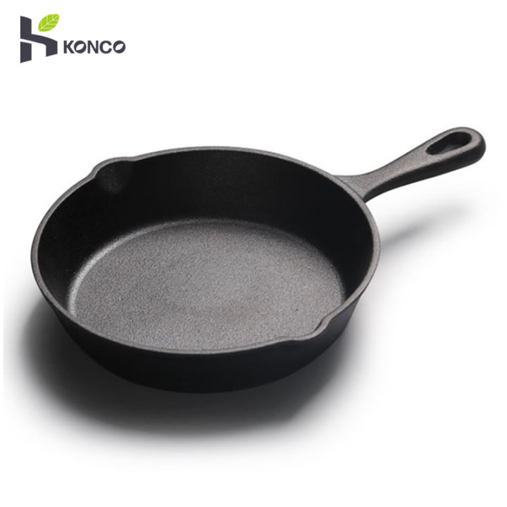 Konco 16CM/20CM Cast Iron Frying Pan Cooking skillet Egg Steak Fry Pan ...