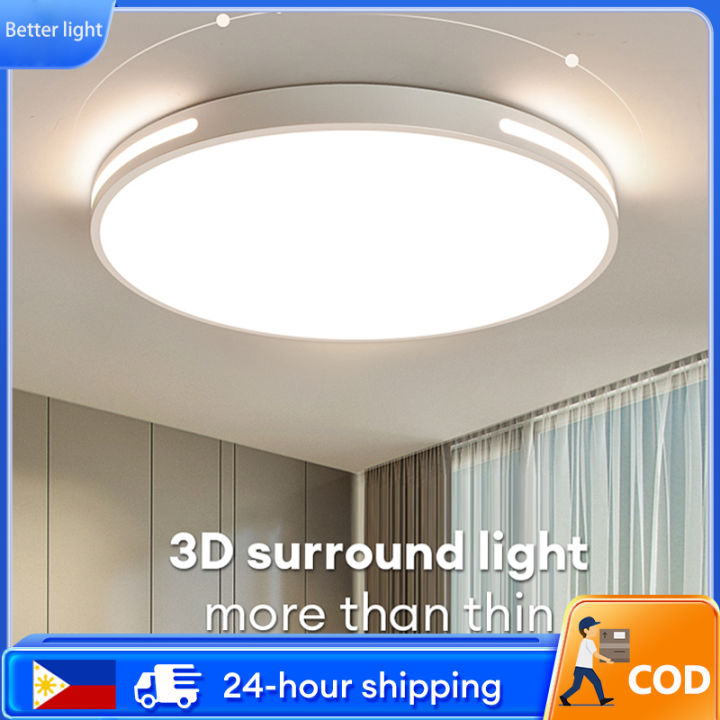 LED ceiling light tri color for Living room bedroom modern simple round ...