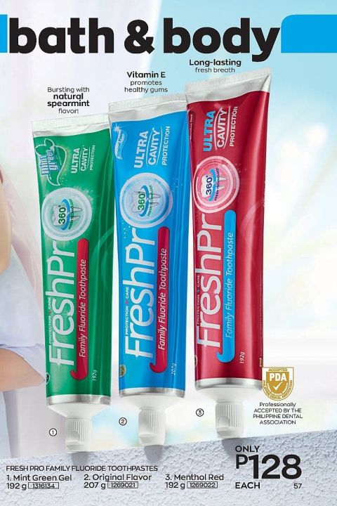 AVON Fresh Pro Family Fluoride Toothpastes | Lazada PH