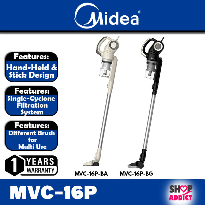 Midea Hand-Held & Stick Type 2 in 1 Design Vacuum Cleaner 450W MVC-16P ...