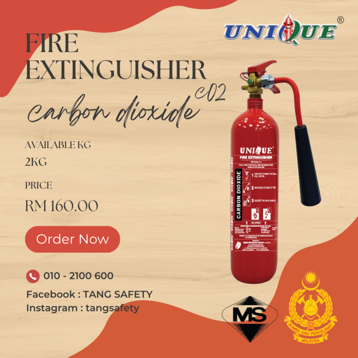 Unique Fire Extinguisher C02 Carbon Dioxide 2kg Sirim Approved Bomba ...