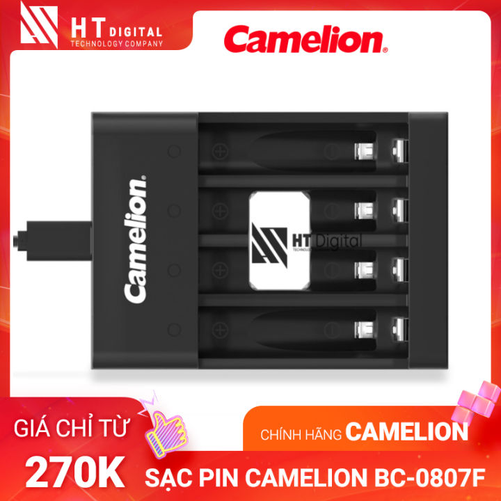 Sạc pin Camelion BC-0807F cho pin AA/AAA tự ngắt, có đèn báo, pin sạc 1 ...