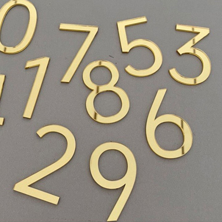 House Number Sticker Premium Acrylic Plate Strong Adhesive Outdoor Home ...