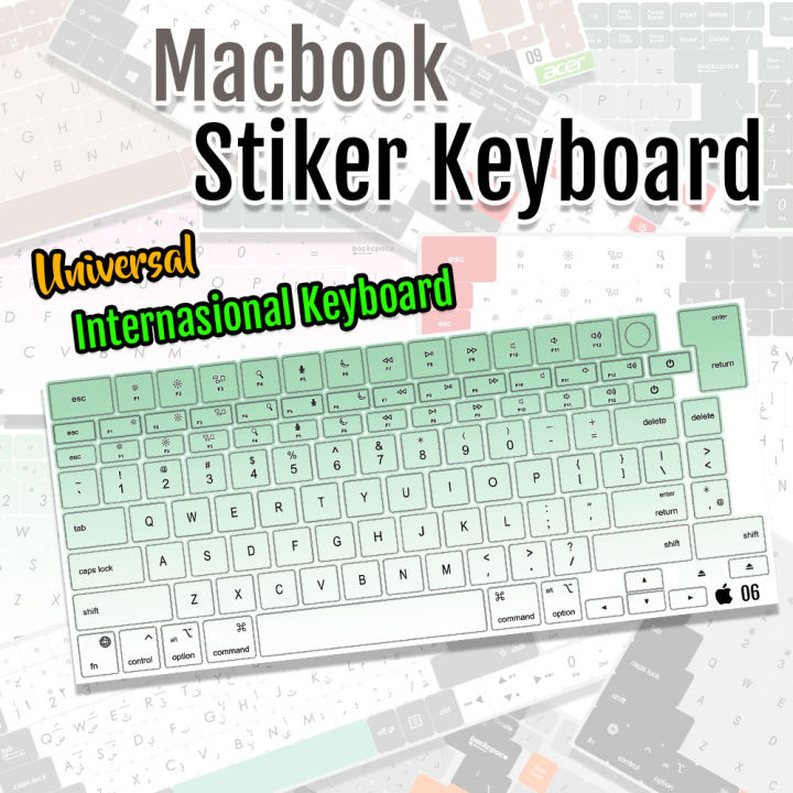 MACBOOK MODEL Stiker Keyboard | Universal Keyboard Garskin Laptop ...