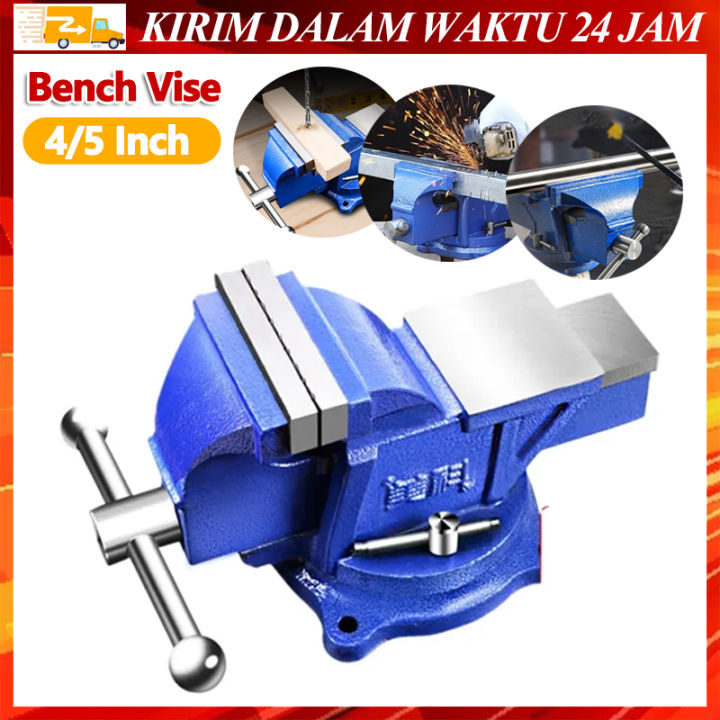Catok Paron Ragum Bench Vice 125mm Tanggem Meja Putar Bais Besi 5 Inci ...