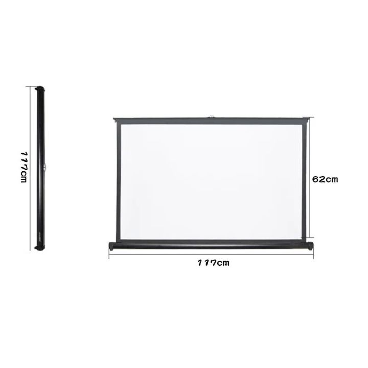 【In-Demand Item】 50'' Portable Projector Screen Table Screen Hd 16:9 ...