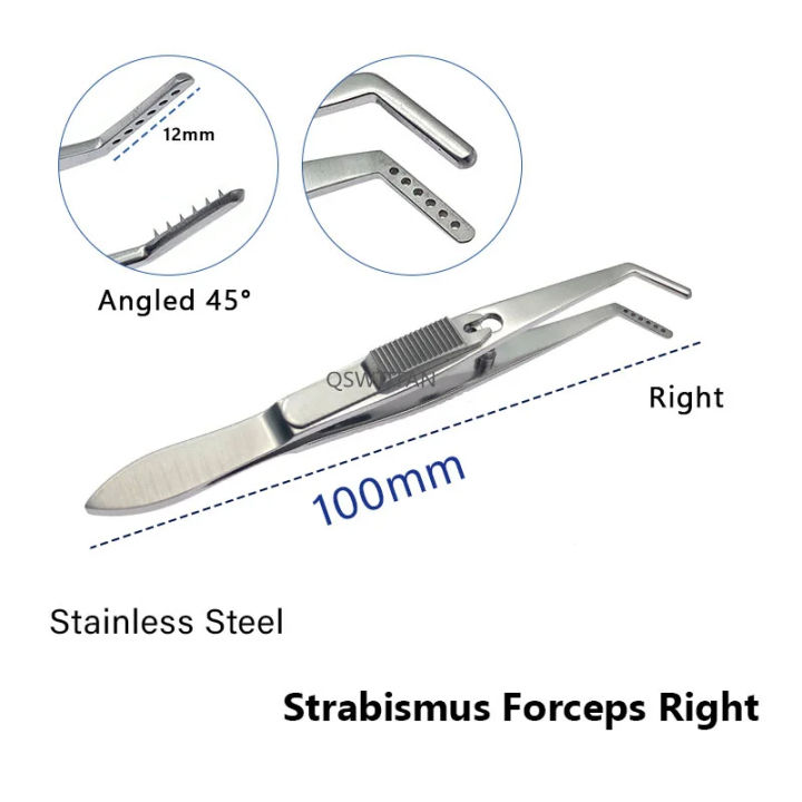 Ophthalmic Strabismus Forceps Right Left 100mm Ophthalmic Surgery ...
