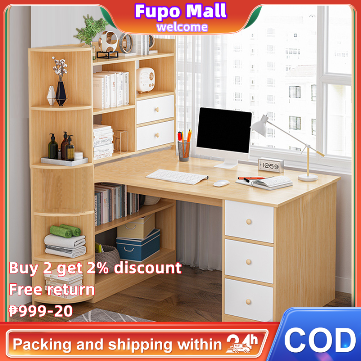 【BIG SALE】Study Table With Drawers Desk With Shelves And Drawers Study ...