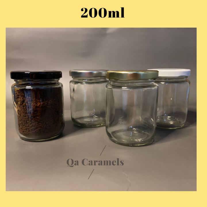 (20pcs) 200ml Round Glass Jar Botol Kaca Jem Balang Kaca Food Container ...