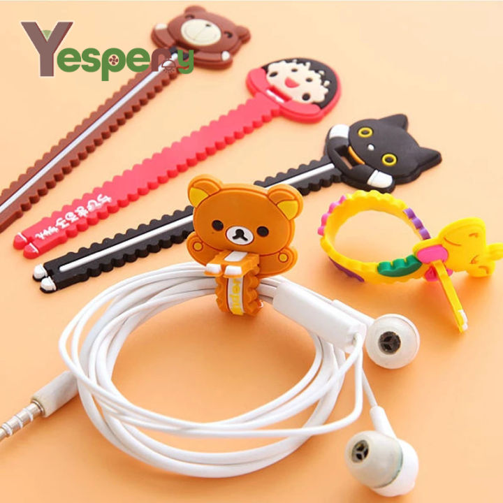 YESPERY Cute Animal Cable Organizer Sawtooth Perforated Cable Winder ...
