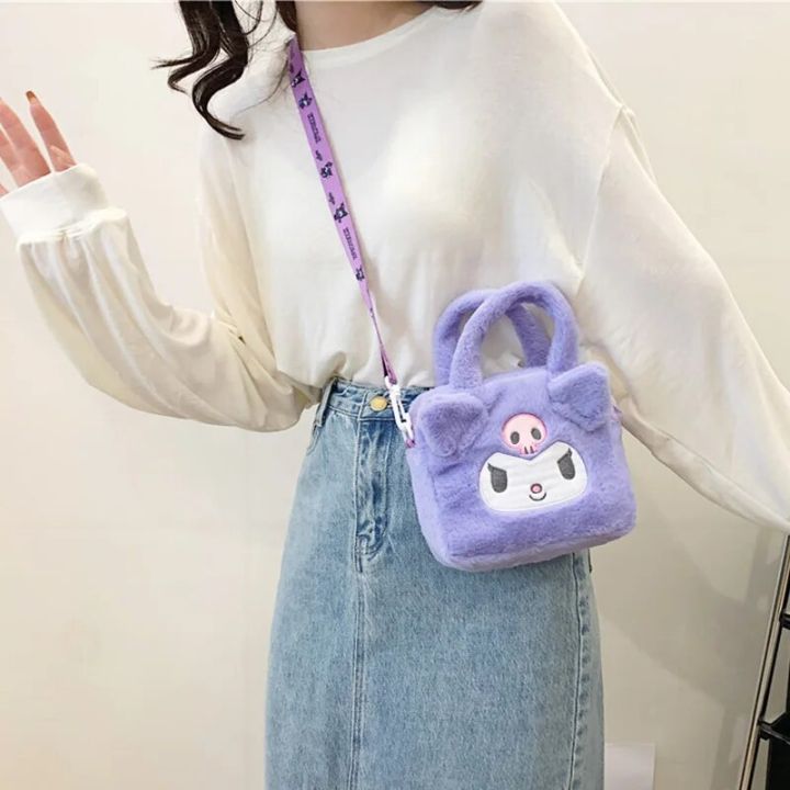 Cute Plush Bag Kuromi Backpack Handbag Cinnamoroll Handbag Melody ...