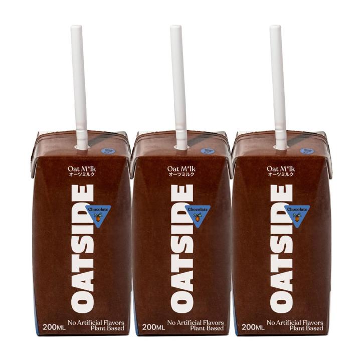 Oatside Chocolate Oat Milk with Straw (3 x 200ml) | Lazada Singapore
