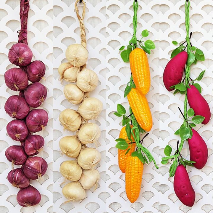 Simulation Vegetable String Hanging Fruit Model Foam Farmhouse ...