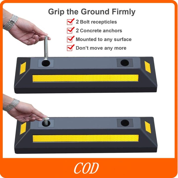 SLN*54cm Rubber Curb Parking Block Wheel Stopper Penahan Tayar Parking ...