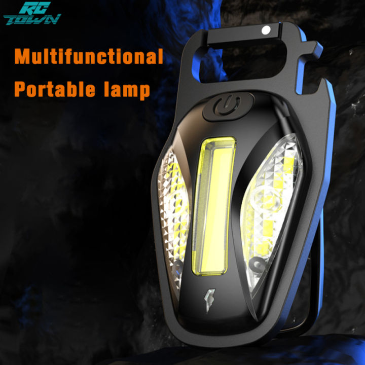 LED Keychain Flashlight 500 Lumens Mini LED Rechargeable Light Portable ...