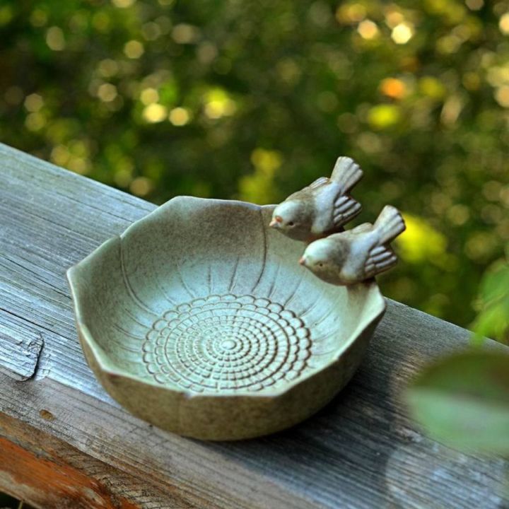 HRTHR Cổ điển Tượng chim tắm Đồ thủ công Gốm Chậu hoa thủy canh Đồ thủ ...