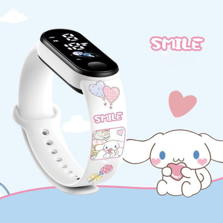 Sanrio Kuromi Child Smart Bracelet Cartoon Anime Cinnamoroll Electronic ...