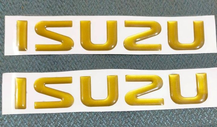 ISUZU EMBLEM SILICON TYPE STICKER GOLD | Lazada PH