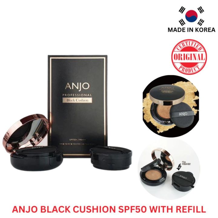 Anjo Professional Black Cushion SPF50 from Korea (1 product + 1 free ...