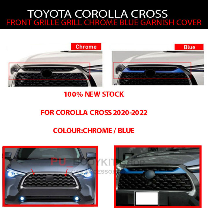 TOYOTA COROLLA CROSS 2020 2021 2022 FRONT GRILLE GRILL CHROME BLUE ...