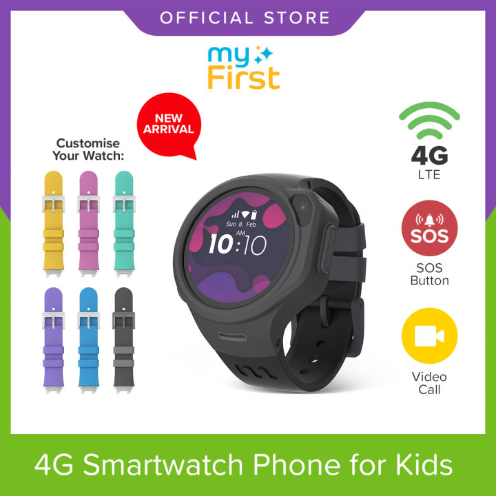 myFirst Fone R1c - 4G Smartwatch Phone for Kids with Voice Call Video Call GPS Tracking SOS ...