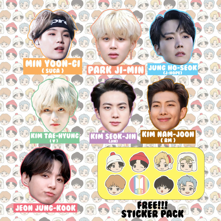 Bts Bubble head standee With removable stand | Lazada PH