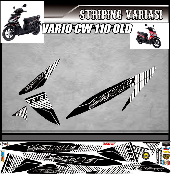 STRIPING VARIO OLD 110 VARIASI STIKER MOTOR MATIC VARIO CW 110 OLD VARIASI STIKER SIMPLE ELEGAN ...