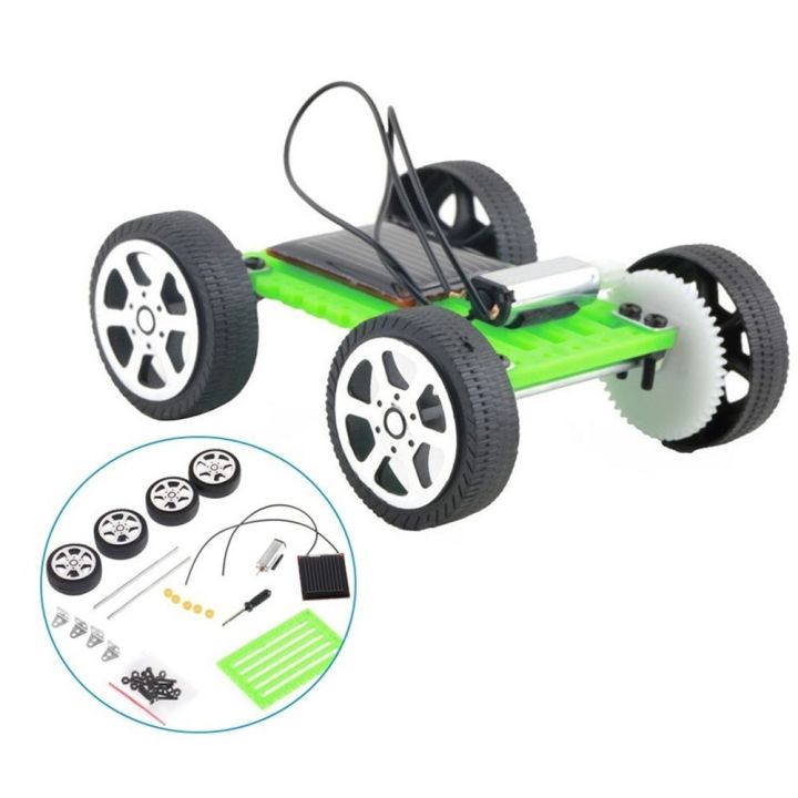 ZR77B Mini Solar DIY Assembly Car Children Solar Car Puzzle IQ ...