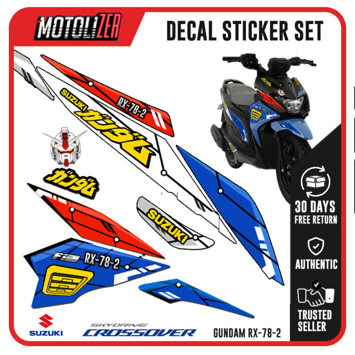 RX-78-2 GUNDAM Decal Sticker for Suzuki SkyDrive Crossover | Lazada PH