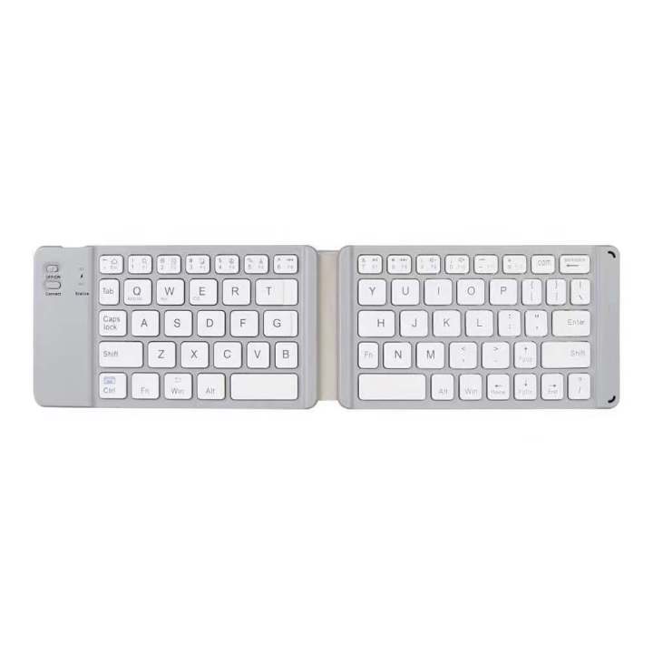 Foldable Bt Keyboard-Portable Wireless Keyboard, Rechargeable Full-Size ...